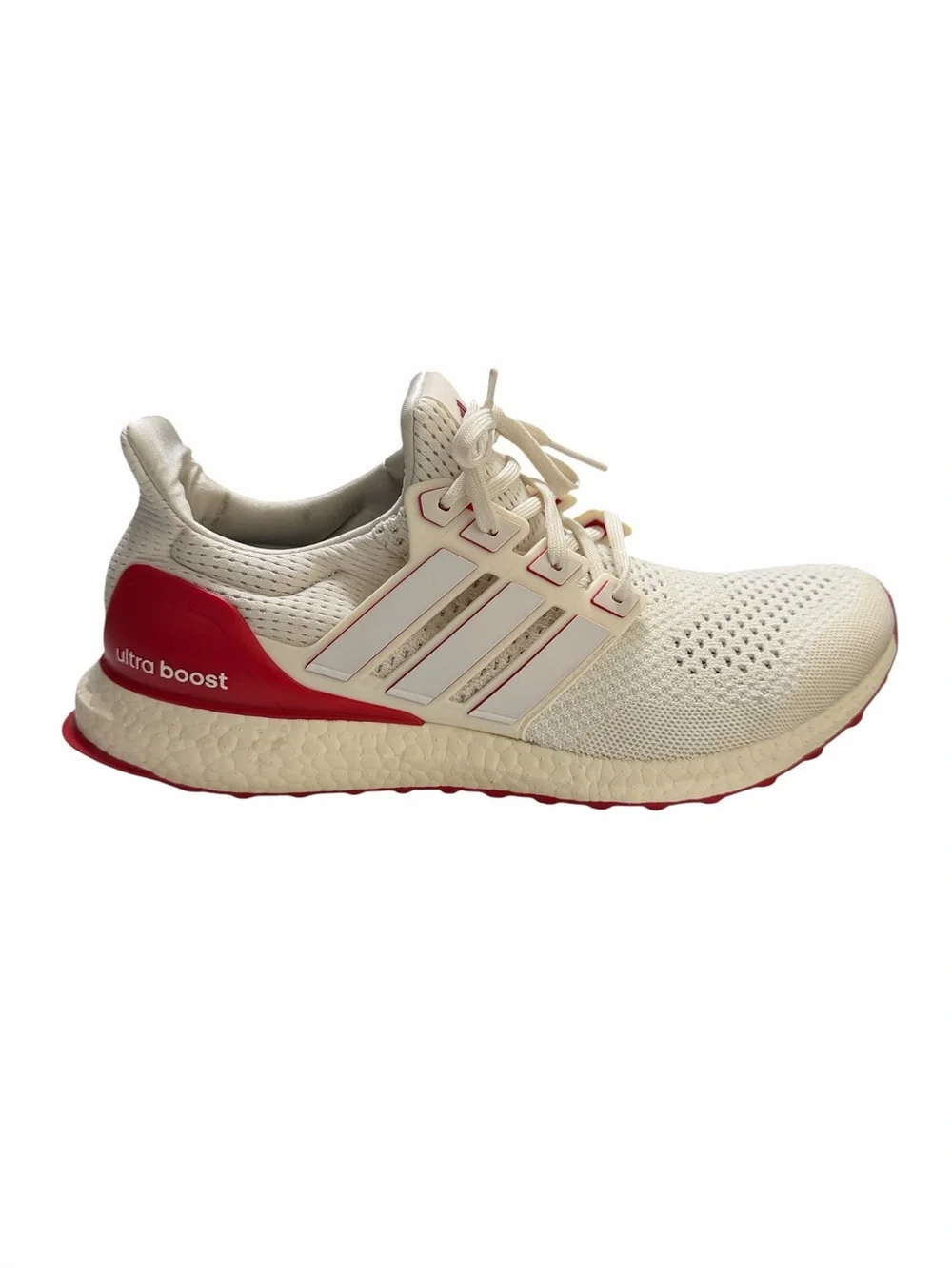 adidas | Shoes | Adidas Ultra Boost Sneakers Cream And Red Accents Size ...